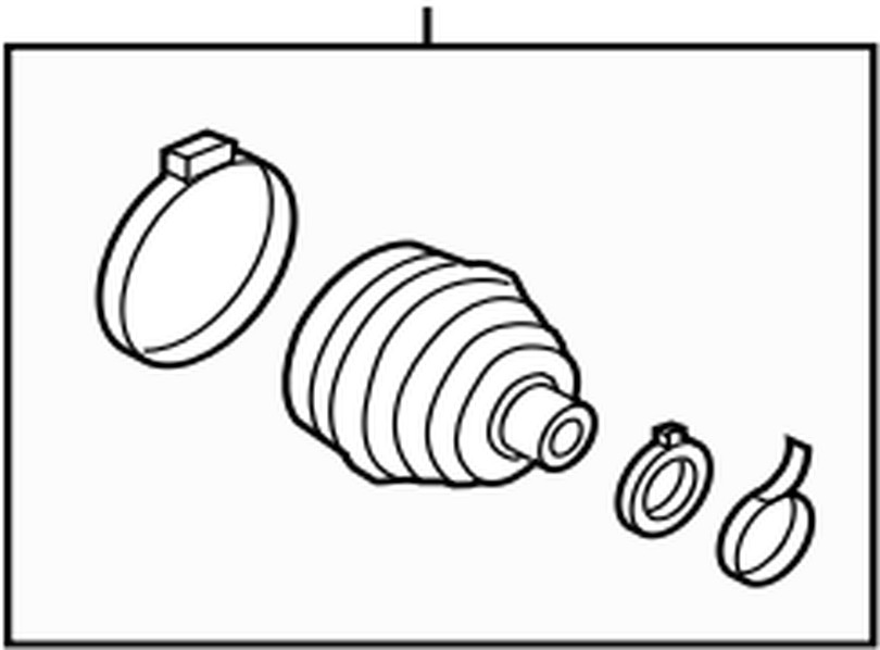 3817A209 Mitsubishi Boot kit, fr axle shaft, lh 3817A209, New Genuine ...