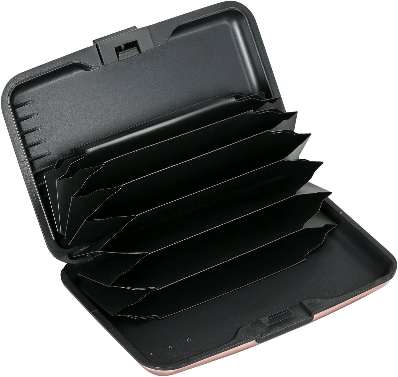 Pink - Metal Wallet Credit Card Holder, Women Men Aluminum RFID, Hard ...