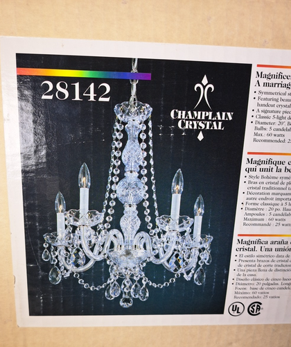Champlain Crystal Chandelier 5 Light Design #28142 - New in original ...