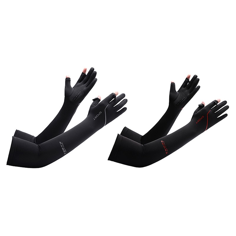 UV Solar Arm Sleeves Men Cycling Gloves Hand Long Sleeves Driving Arm ...