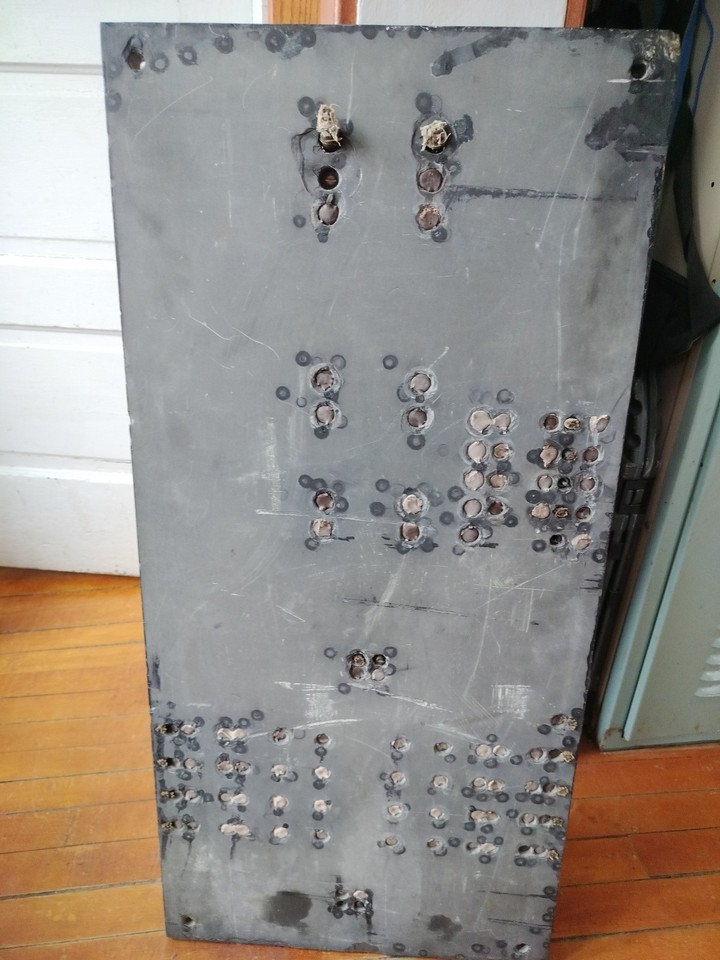 Slate fuse panel board Antique Switch Knife box 1900s Geo. Cutter IN ...