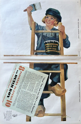 Dutch Boy Lead Paint National Lead Co New York White Vtg 2 Page Print ...