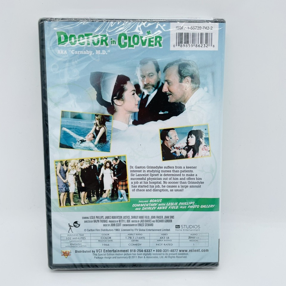 Doctor in Clover [1966] (DVD, 2011) Carnaby MD, John Fraser, In Color, SEALED 89859862328| eBay