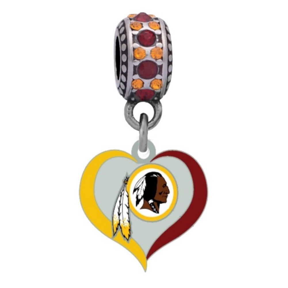 Washington Redskins Swirl Heart Charm | eBay