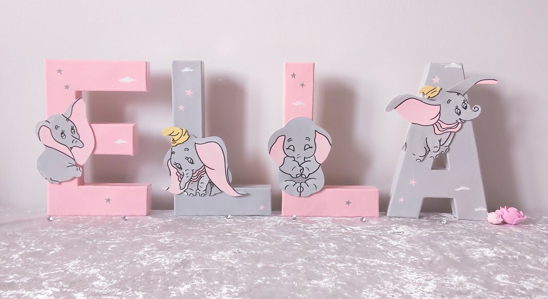 Dumbo Simba Letters Baby Nursery Wall Art Decor Children’s Gift boy ...