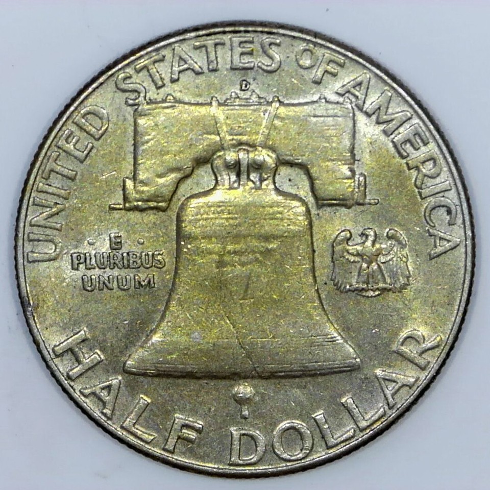 1963 D/D Franklin Silver Half Dollar 90% Silver US 50c Coin e213 | eBay