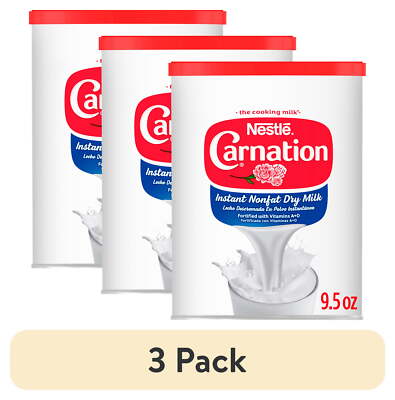 (3 Pack) Nestle Carnation Instant Dry Milk Powder Fat-Free 9.6 Oz ...