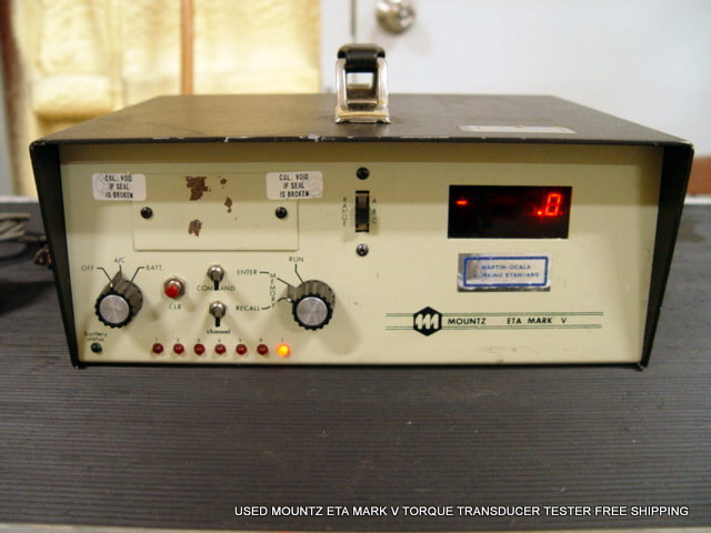 USED MOUNTZ ETA MARK V TORQUE TRANSDUCER TESTER FREE SHIPPING | eBay