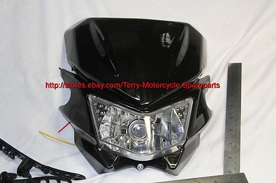 Motorcycle Headlight with Cowling set D-Tracker Type Enduro MotoCross ...