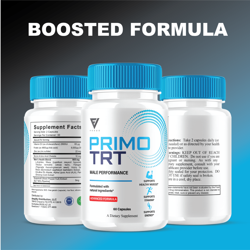 (3 Pack) Primo TRT Supplement, PrimoTRT Premium Support Pills (180 ...