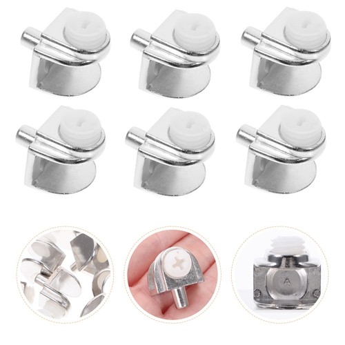 20 Pcs Glass Clip Bracket Clamp Support Shelf Cabinet Retainer Clips | eBay
