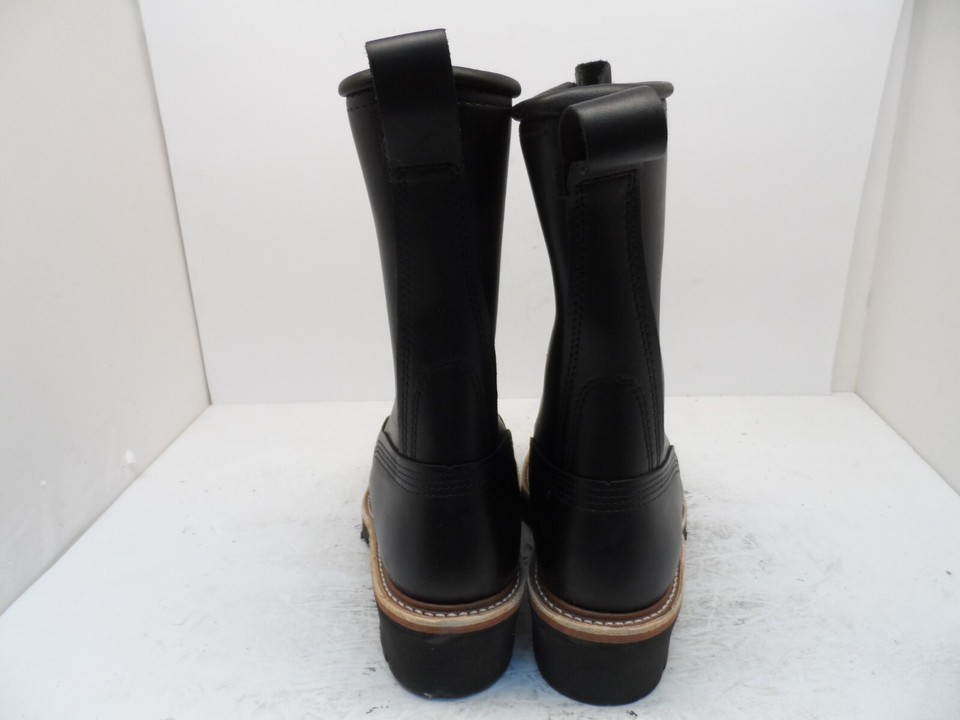 Hoffman Men's 10" Comp. Toe Lineman Climbing Boots L15176 Black Leather ...