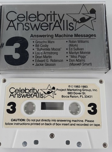 Celebrity Answer Alls Cassette Tape Answering Machine Messages Audio ...