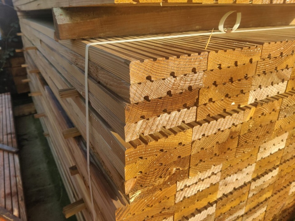 Heavy Duty Premium Treated Timber Decking Boards 30mm Thick x 150mm ...
