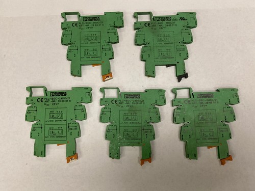 Phoenix Contact,PLC-BSC-24DC/21,Relay Base 2966016 250VAC/6A LOT OF 5 ...