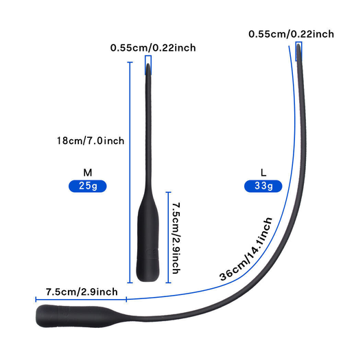 Silicone Men Electric E-stim Stretcher Urethral Sounding Rod Penis Plug ...