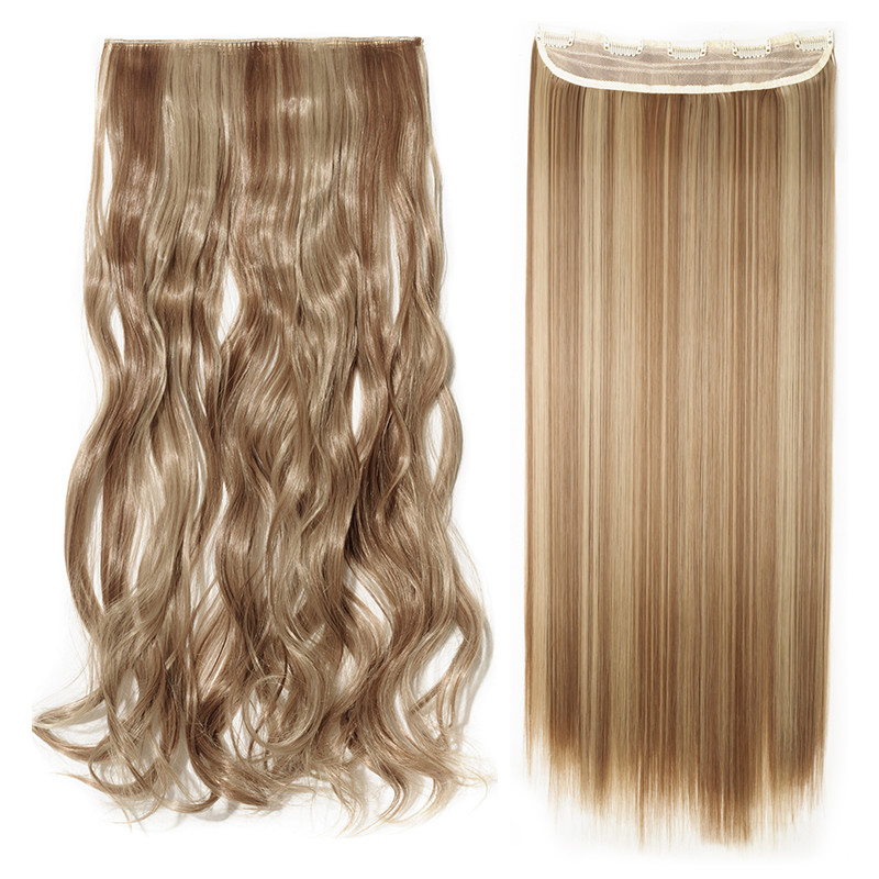 Extra Long 17-30" One Piece Clip In Hair Extensions Brown Blonde New As ...