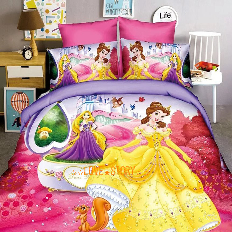Girl Princess Single Bed Quilt/Doona/Duvet Cover Set Pillow Case Duvet ...