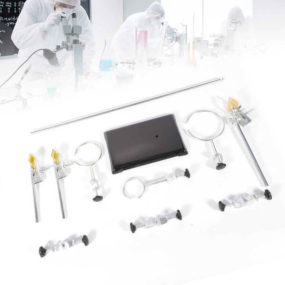 Chemistry Lab Support Iron Stand Holder Flask Condenser Clamp Retort ...