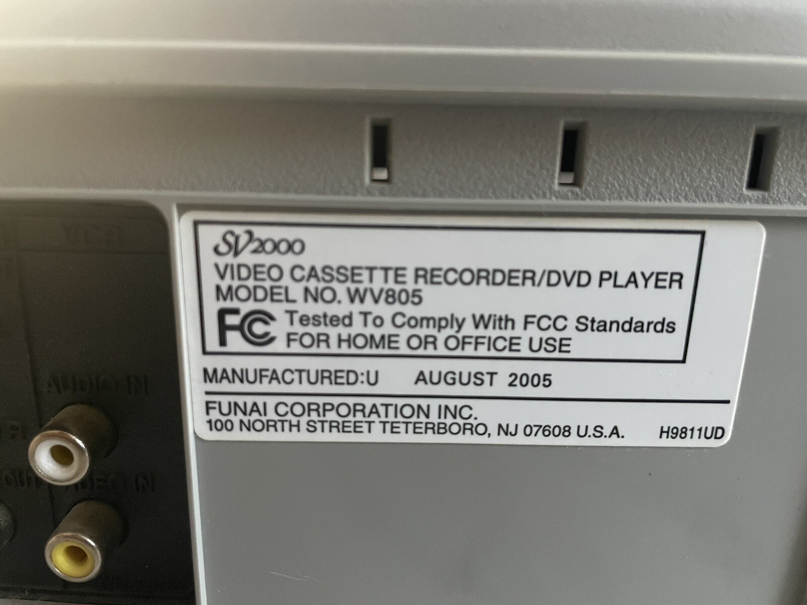 Funai Sv2000 WV805 DVD VHS Combo Player Recorder Bundle for sale online ...