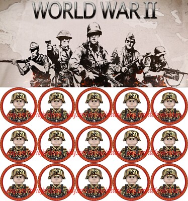 15PCS World War II German SS Leibermuster Pattern 1.6 Inch Small Figure ...