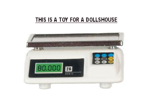 12TH SCALE DOLLSHOUSE ITEM - MODERN DIGITAL SCALES-METAL | eBay