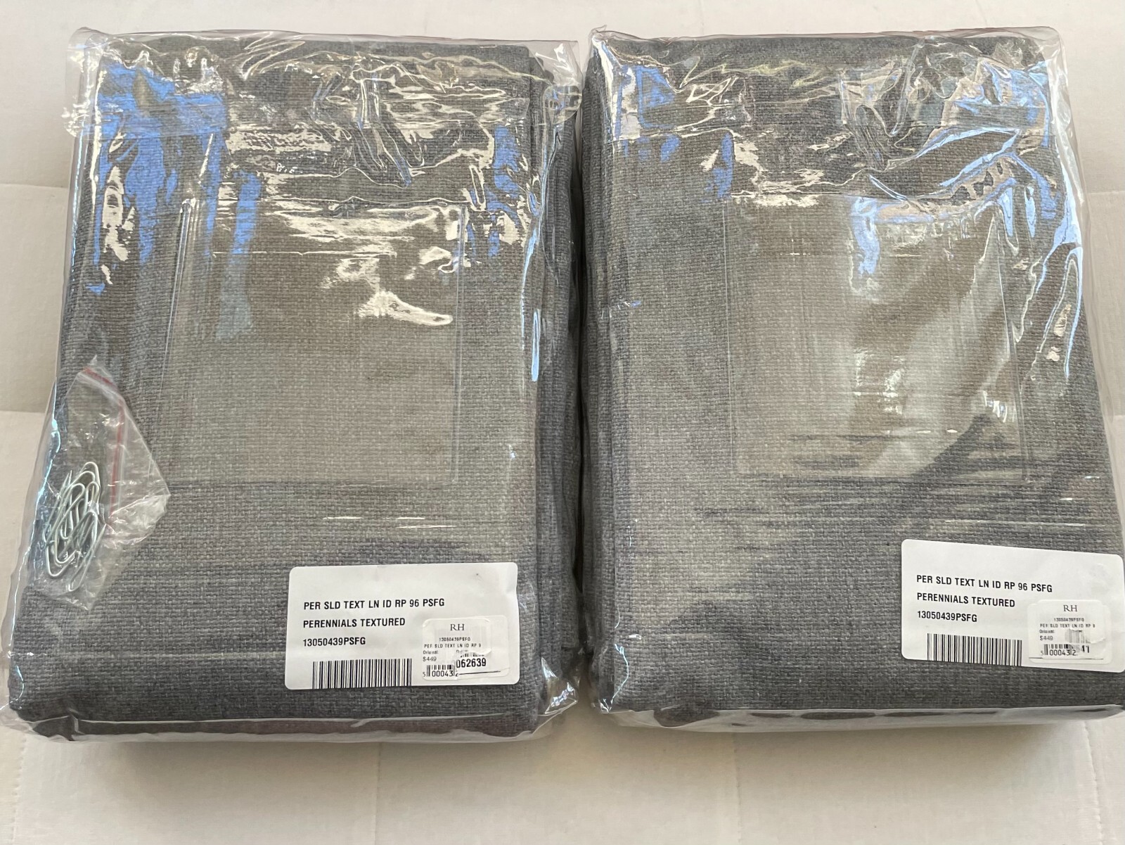 Restoration Hardware PERENNIALS SOLID TEXTURE LINEN RP 50" x 96" Set/2 ...
