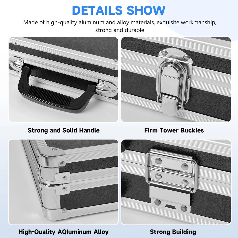 35 Slots Large Aluminum Watch Display Case Watch Jewelry Storage ...