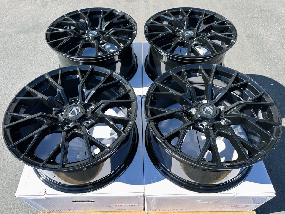 (Set of 4) New Black 17" Rims Wheels 5X114.3 ET45 Fits: Lexus IS250 ...
