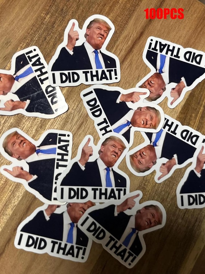 100Pcs Trump I Did That Stickers Gas Pump Stickers Decal, Donald Trump ...