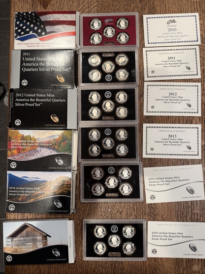 2010-2020 United States Mint America The Beautiful Quarters Silver ...