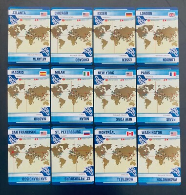 Pandemic | Blue City Cards, Complete Set | Extra/Replacement Game ...