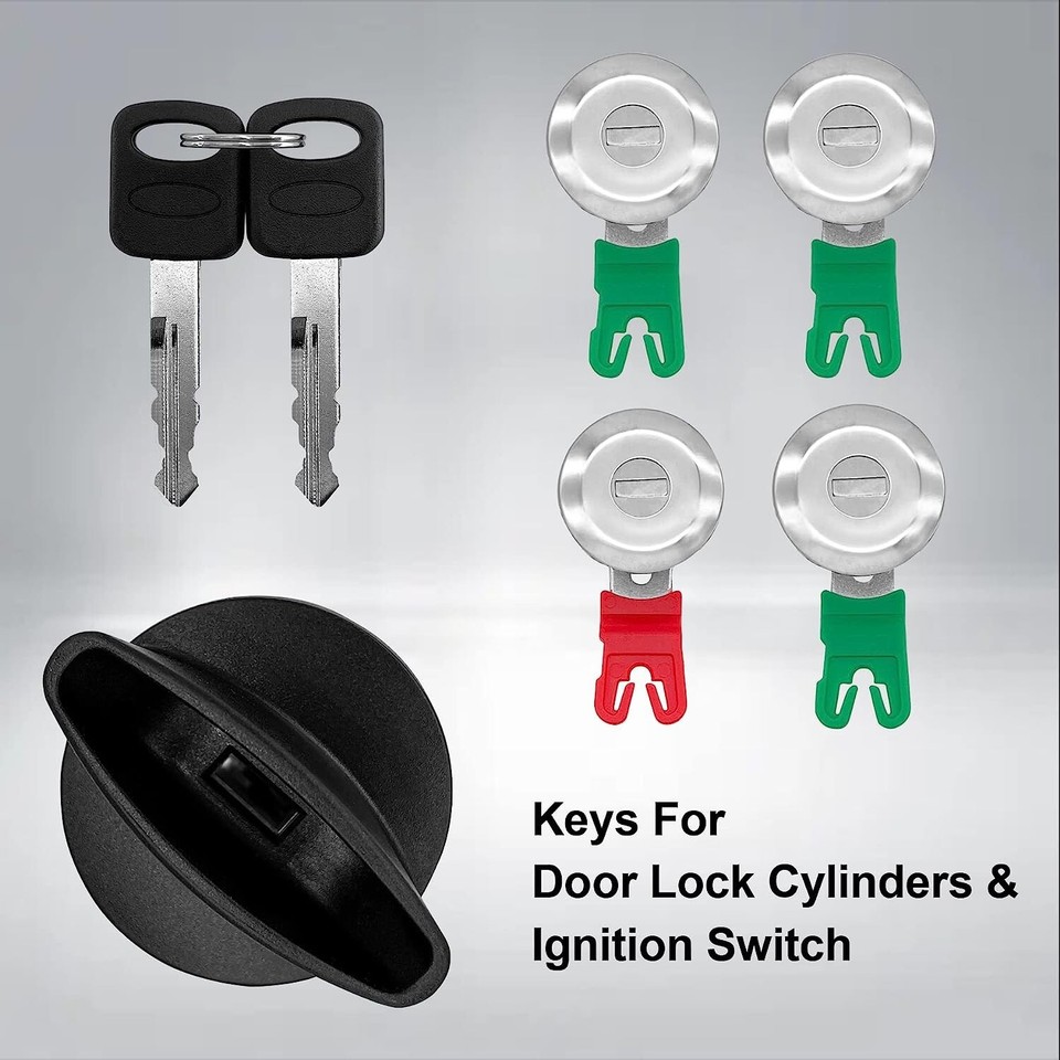 Ignition Cylinder & 4 Door Lock Set 703369 For Ford Econoline Van E150 ...