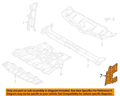NISSAN OEM 21-23 Rogue Radiator Support Splash Shields-Side Cover ...