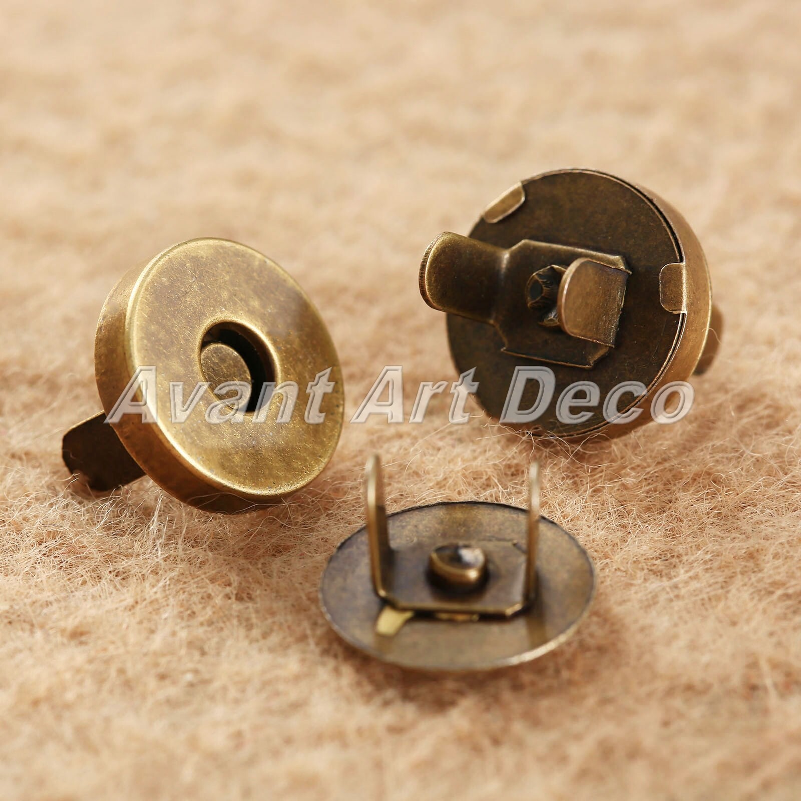 10/50 Sets For Purse Bag Closures Sewing Button 14/18mm Magnetic ...