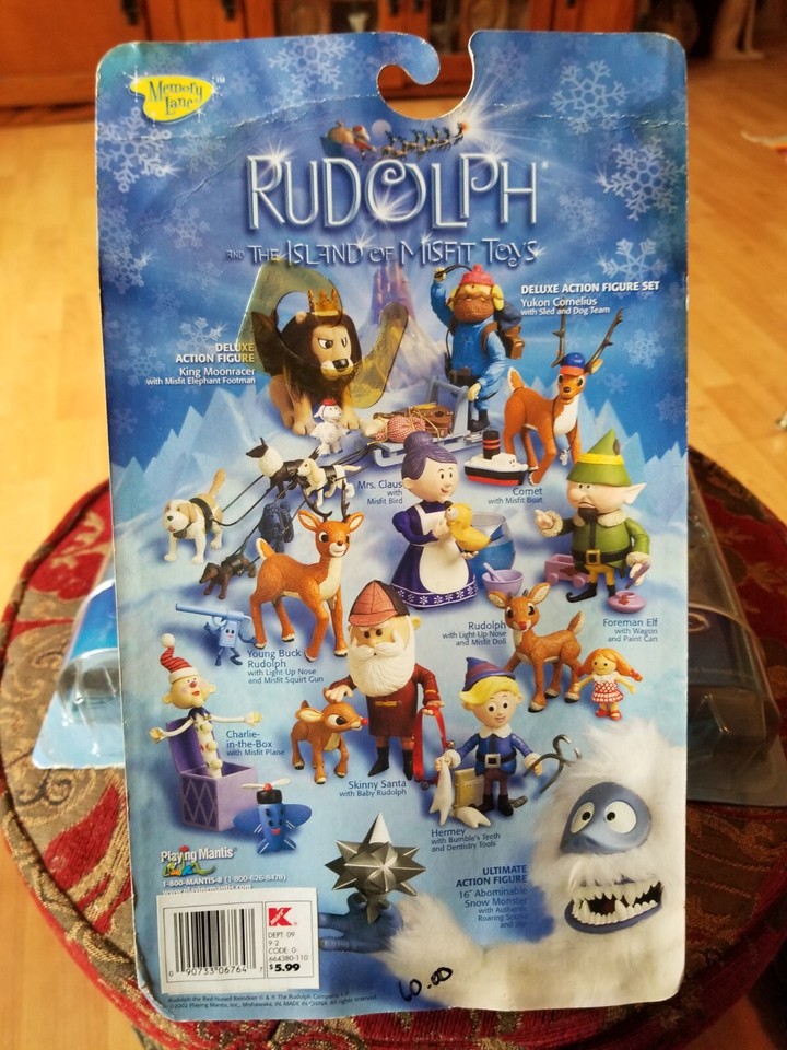 Rudolph The Red Nosed Reindeer Figures Young Buck, Hermey, Mrs Claus ...