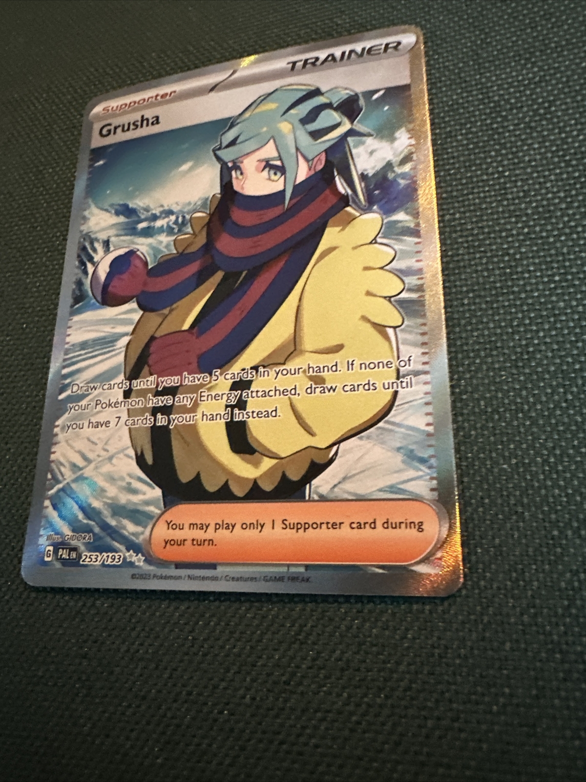 Grusha Full Art Trainer 253/193 Ultra Rare Paldea Evolved Pokemon TCG ...