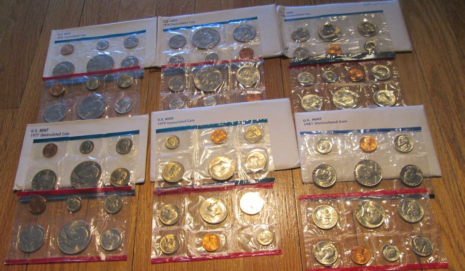 1968 to 2008 Mint Sets U.S. Mint 39 Sets P And D Mint Set Uncirculated ...