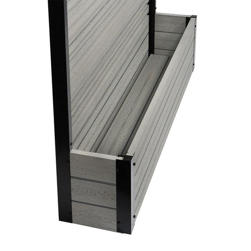 Enclo Privacy Screens Planter Box Ash WoodTek Vinyl Weather Resistant 3 ...