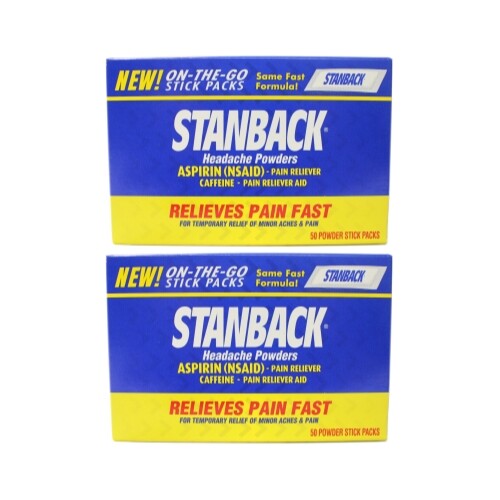 2 Pack Stanback Headache Stick Pack Powders 50 Count Each | eBay