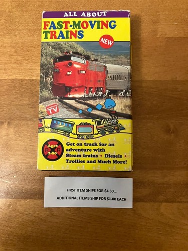 VHS Tape All About Fast-Moving Trains $2.85 Shipping $4.50/$1.00 ...