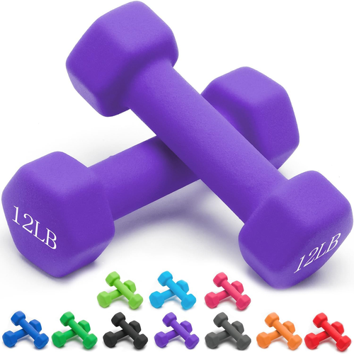 Weights Dumbbells 10 Colors Options Compatible with Set of 2 Neoprene ...