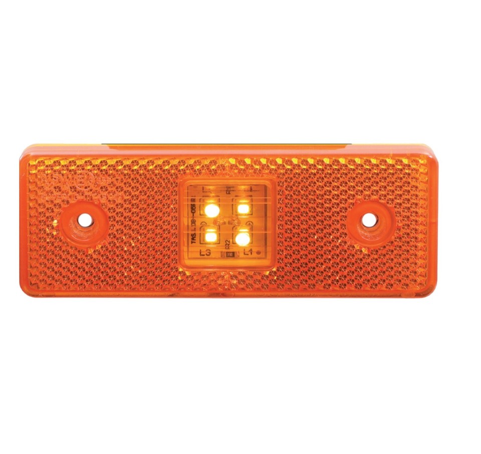 8X Led 12v Orange Amber Side Marker Lamp Light Indicator Truck Trailer ...
