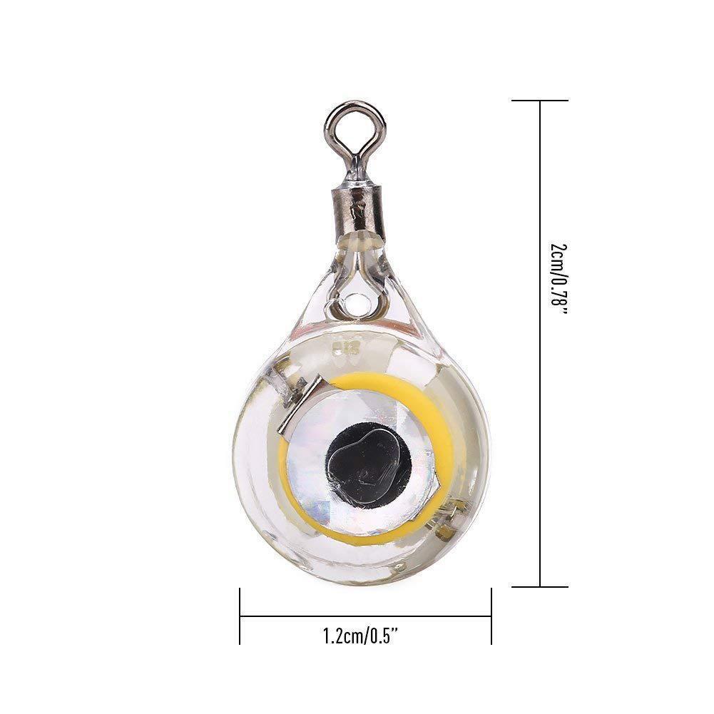 Fishing Lure Trap Light LED Eye Shape Squid Bait Luminous Lamp (White ...