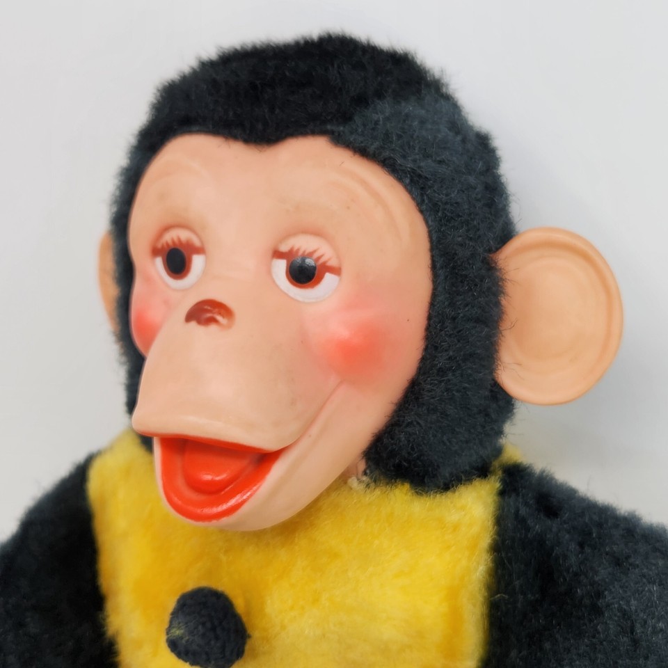 17" VINTAGE SUPERIOR RUBBER FACE MONKEY HOLDING BANANA STUFFED ANIMAL ...