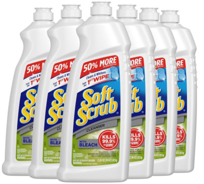 Soft Scrub Bleach Cleaner 36oz Pack of 6 Antibacterial Fresh Bulk NEW ...