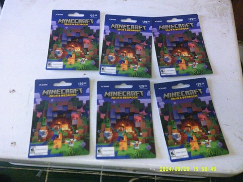 6 Fastcard Minecraft $29 Prepaid Gift Card Wizard 101/ Not Activated ...