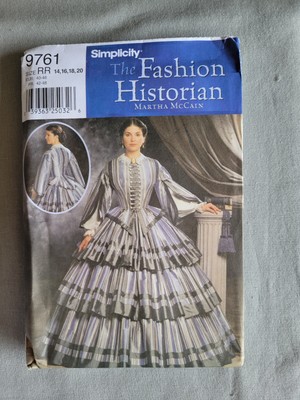 Simplicity Civil War Era Pattern 9764 sizes 6-12 Martha McCain Dress | eBay