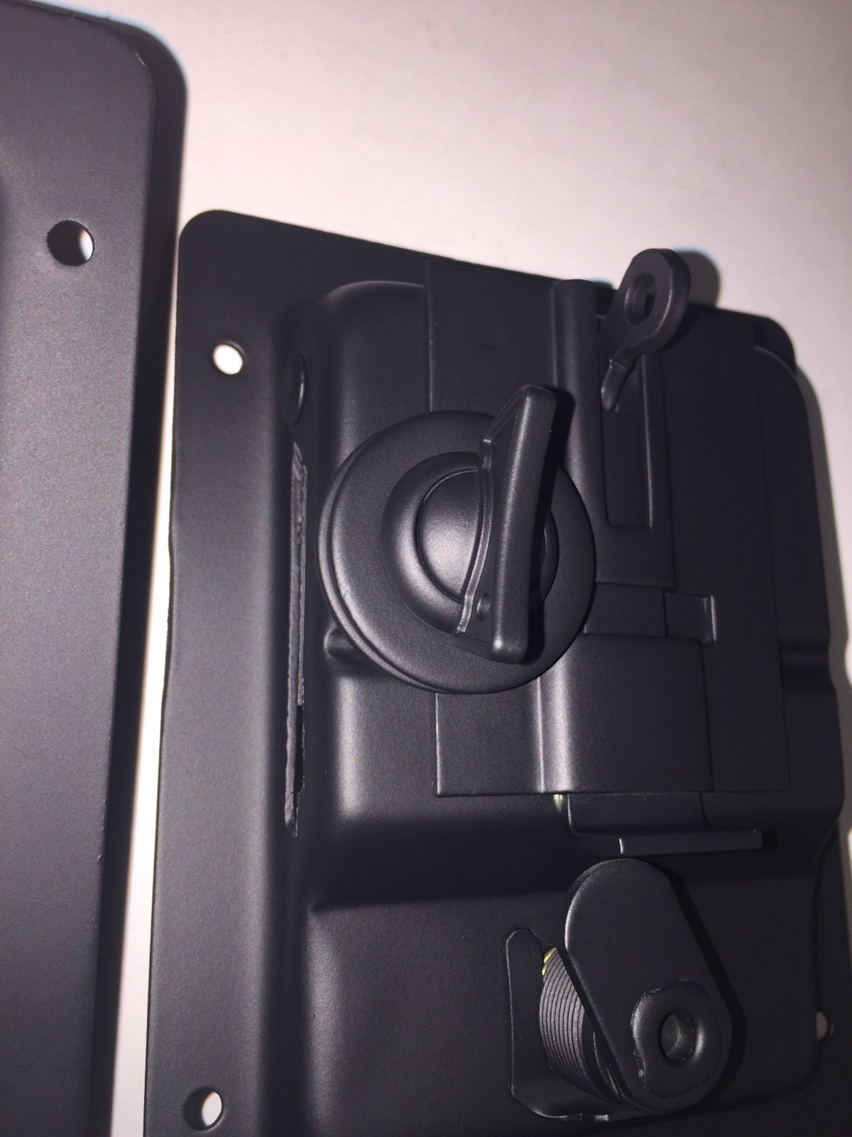 2 Dual LockIng INTERIOR EXTERIOR X-door latch BLACK handles fits HUMVEE ...