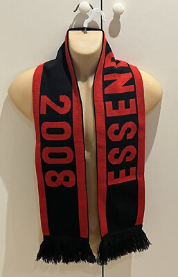 ESSENDON BOMBERS SCARF 2008 MEMBER / vintage rare Windy Hill AFL Red ...